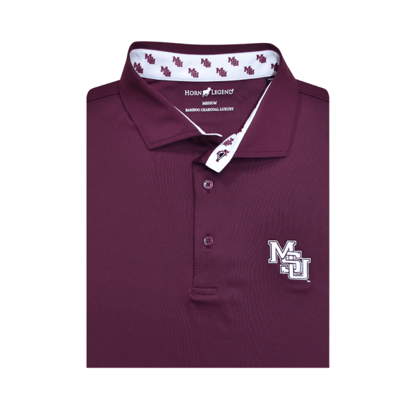 Mississippi State University : MSU Horn Legend Solid Interlocking Polo ...