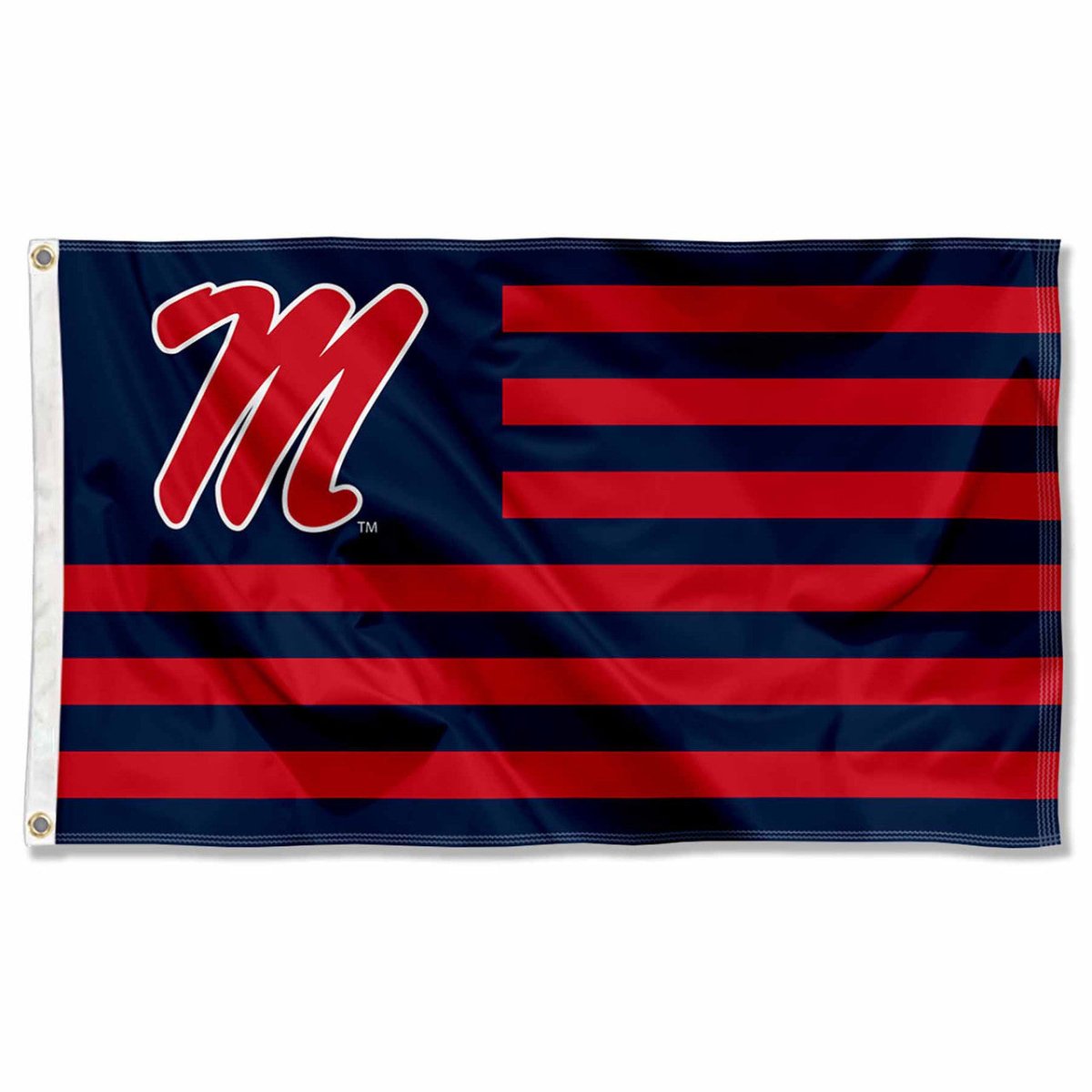 University of Mississippi : Ole Miss American Stripes Nation Flag ...
