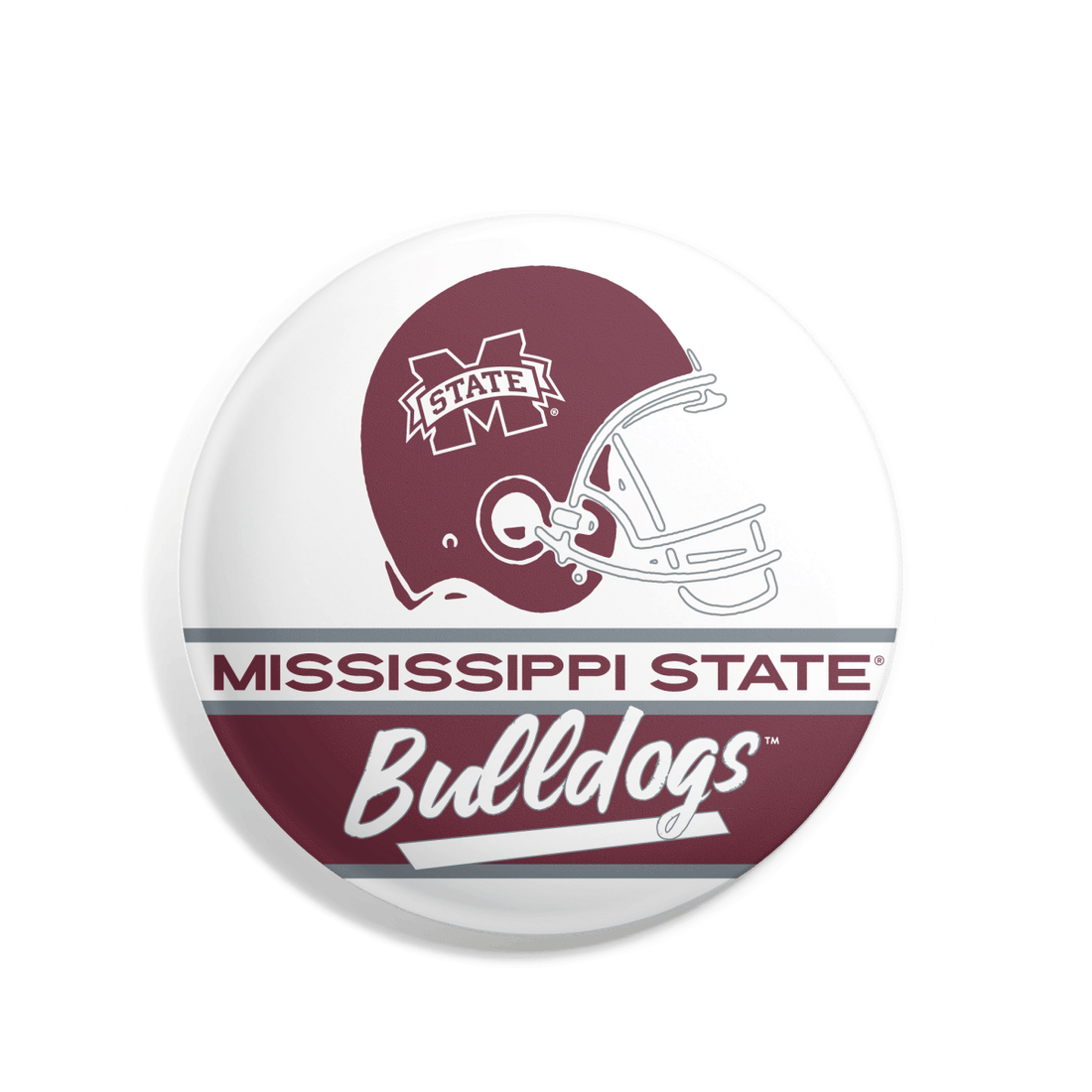 Mississippi State University : MSU 80's Football Helmet Button - Shop.B ...