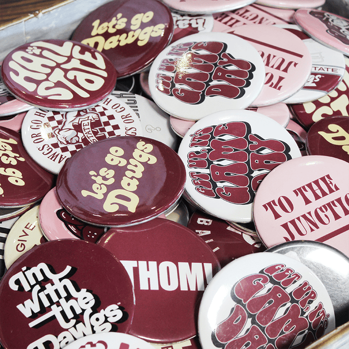 Mississippi State University : MSU Checkered Button - Shop.B-Unlimited ...