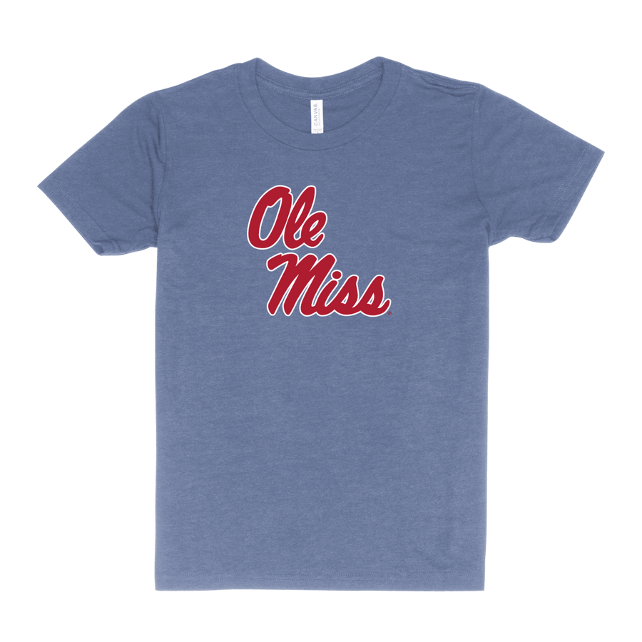 University of Mississippi : Ole Miss Helmet Script Youth T-Shirt - Shop ...