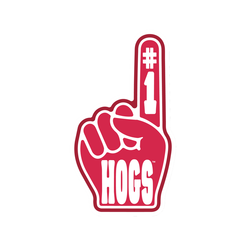 University of Arkansas : UARK Foam Finger Sticker - Shop.B-Unlimited ...
